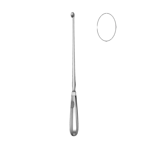 Simon Uterine Scoop 25 cm / 10" - Rigid - Sharp – jenseninstruments