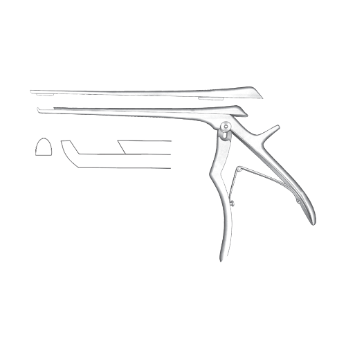 Jensen Intervertebral Disc Rongeur - 4 mm - Forward Cutting - Open Sha ...