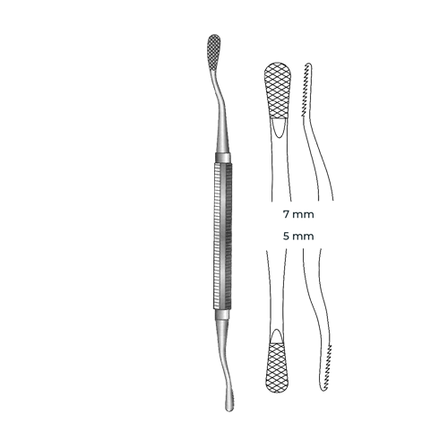 Miller-Colburn Bone File 18 cm / 7" - Cross Serrations – jenseninstruments