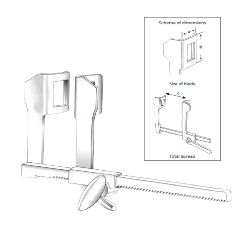 Haight Rib Spreader - 30 x 30 x 90 mm – jenseninstruments