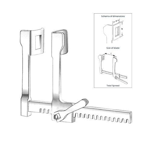 Finochietto-Baby Rib Spreader - 18 x 20 x 75 mm – jenseninstruments