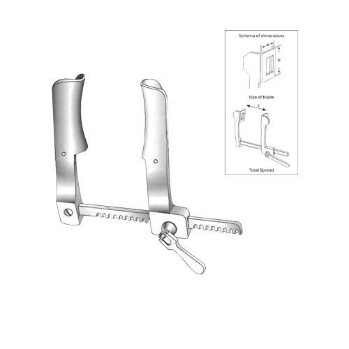 Castaneda Rib Spreader - For Infants, Lateral Blades, Spreading ...