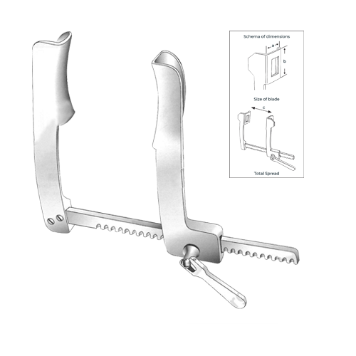 Castaneda Rib Spreader - For Infants, Lateral Blades, Spreading ...