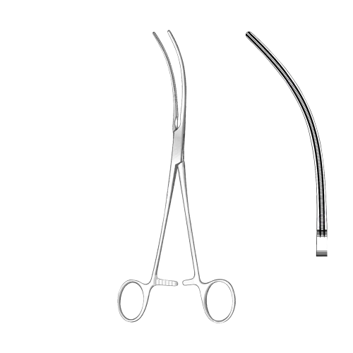 Potts Atraumatic Vascular Clamp - Curved – jenseninstruments