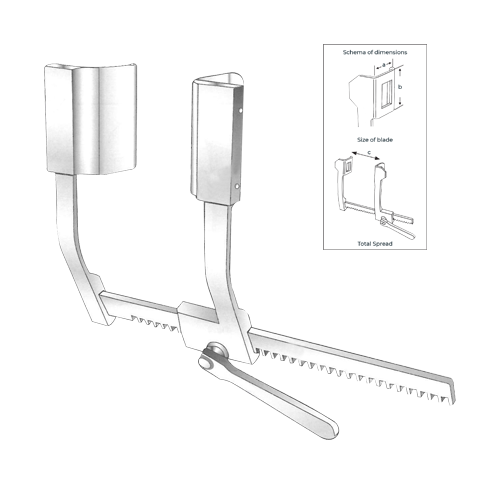 DeBakey Rib Spreader - Spreading 200 mm – jenseninstruments
