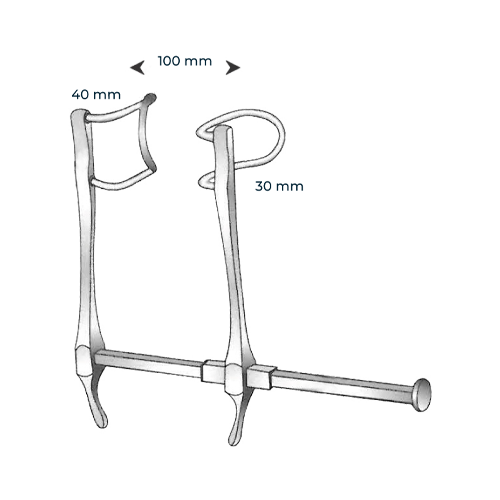 Gosset-Baby Abdominal Retractor - 100 mm Opening Width – jenseninstruments