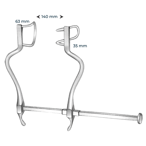 Gosset Abdominal Retractor - 140 mm Opening Width – jenseninstruments