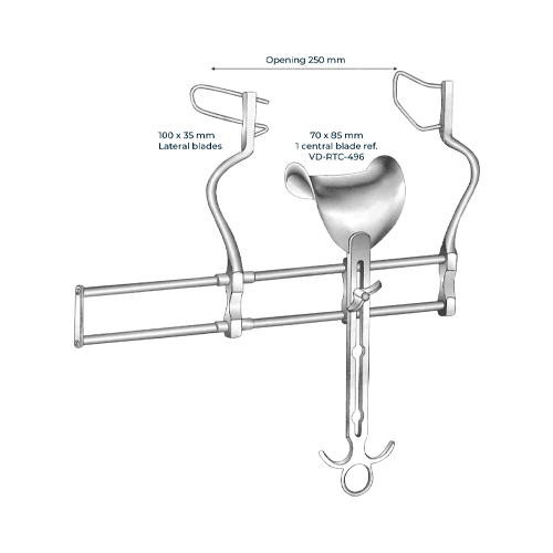 Balfour Abdominal Retractor - 70x85 mm Center Blade – jenseninstruments