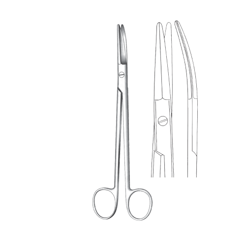 Boettcher Bevelled Blade Scissor 18 cm / 7" - Round Tip Curved ...