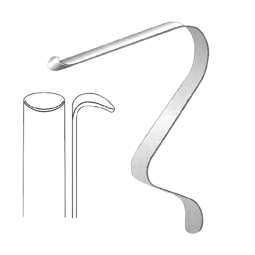 Tessier Soft Tissue Retractor 12.5 cm / 5" - Hooked Tip – jenseninstruments