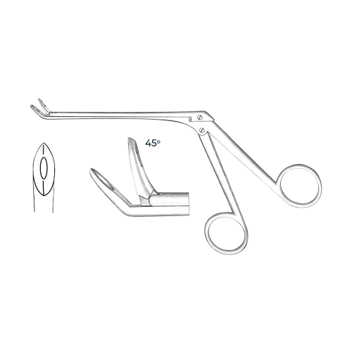 Weil-Blakesley Nasal Cutting Forcep 12 cm / 4-3/4" - 45° Angle - Jaw W ...